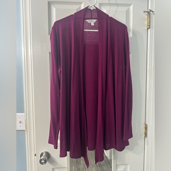 Market & Spruce | Sweaters | Market Spruce Raspberry Colored Open ...